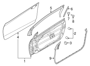 82160-A7200 - Upper Weather-Strip 2014-2016 Kia Forte Koup | Kia.Parts ...