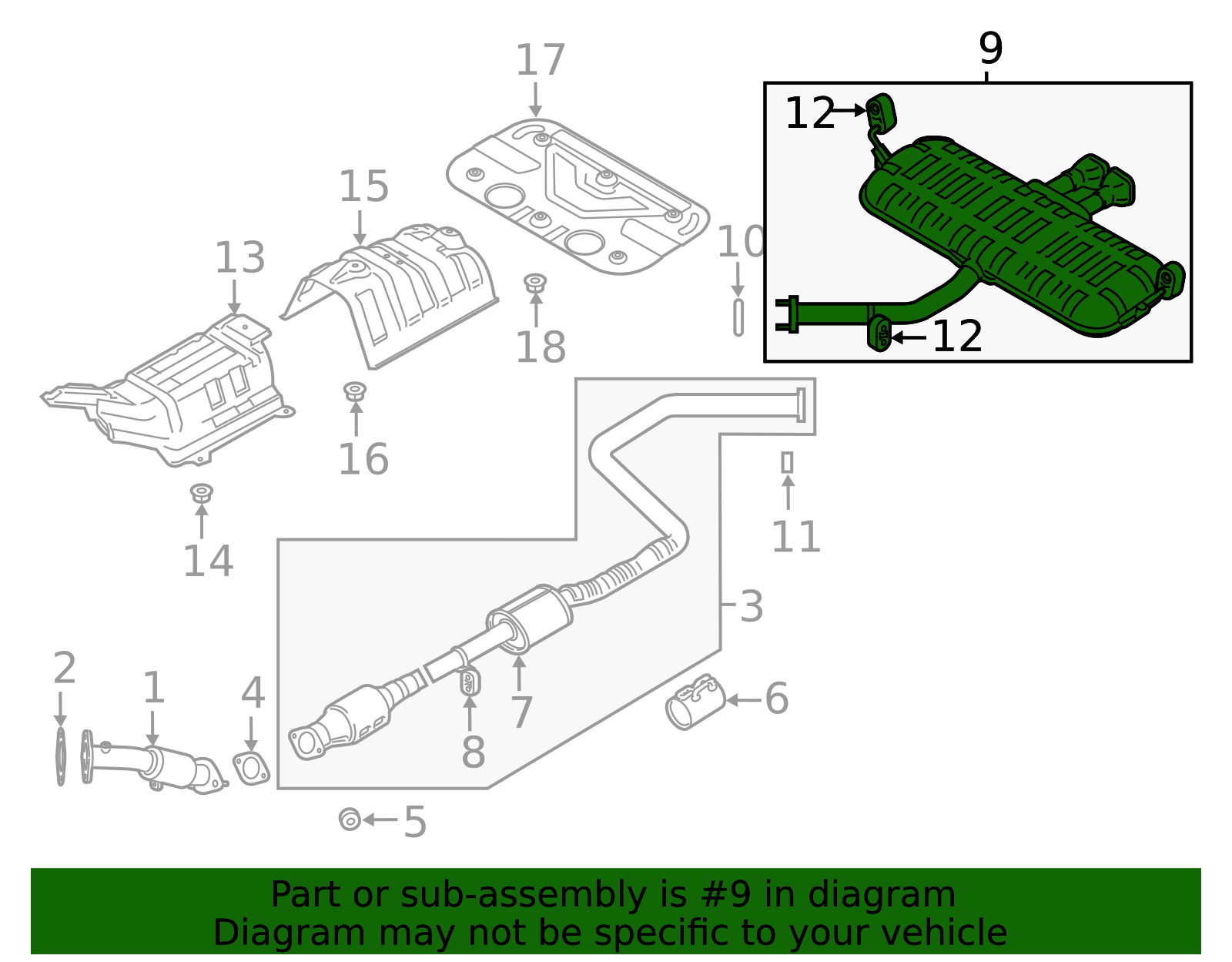 28710-J3500 - Rear Muffler 2019-2021 Hyundai Veloster | Hyundai ...
