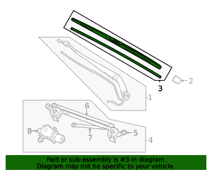 2021-2025 Nissan Rogue Wiper Blade 28890-6RR0A | OEM Parts Online