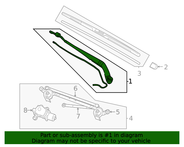 2021-2024 Nissan Rogue Wiper Arm 28881-6RR0A | Nissan Canada