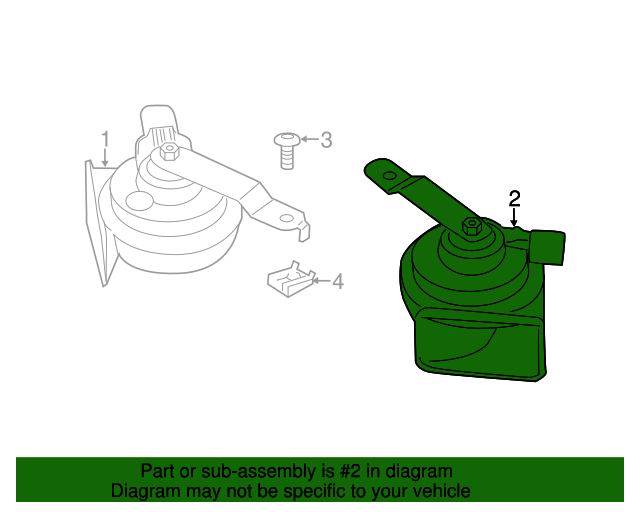 Genuine BMW 61-33-7-217-703 | High Note Horn | FREE Shipping on Most ...