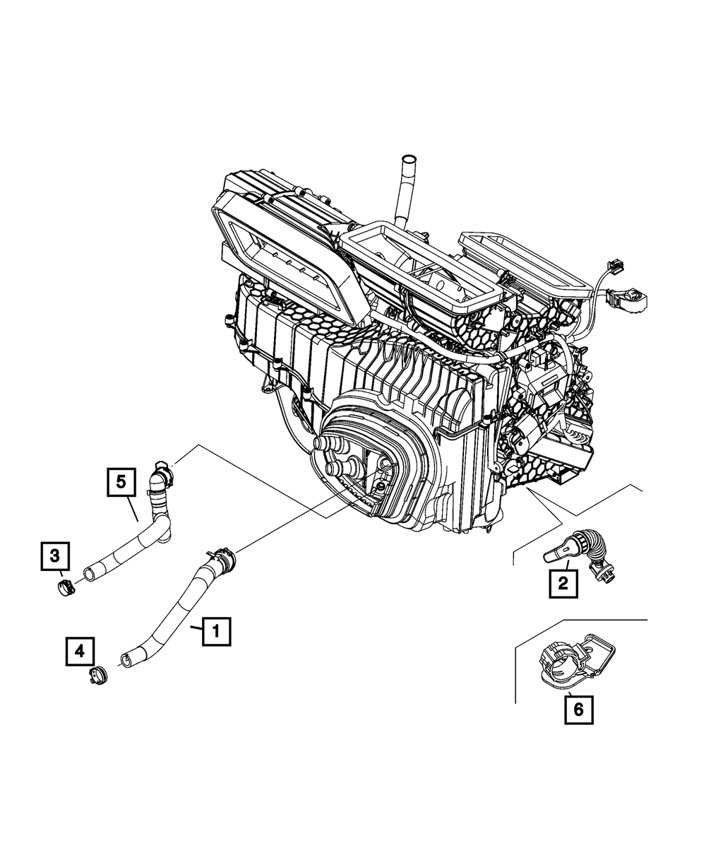 2019-2023 Mopar Heater Supply And Return Hose 68515650AA | My Mopar Parts