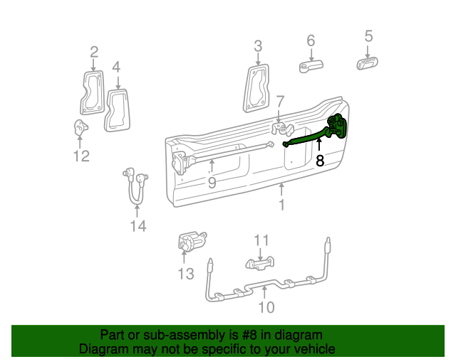 1998-2007 Toyota Land Cruiser Lock Assembly 69380-60040 | Toyota Parts ...