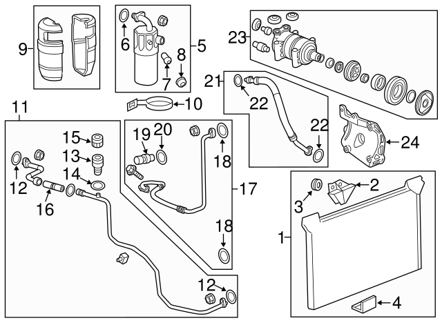 2011-2014 GM Air Conditioning Manifold Hose Assembly 22876356 ...