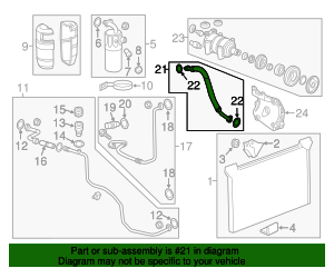 2011-2014 GM Air Conditioning Manifold Hose Assembly 22876356 GM ...