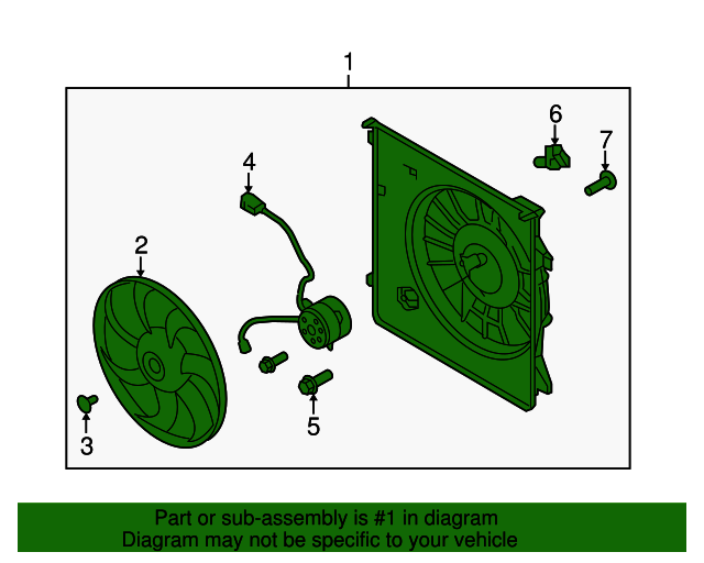 25380-2J100 - Fan Assembly 2009 Kia Borrego | Kia.Parts Store
