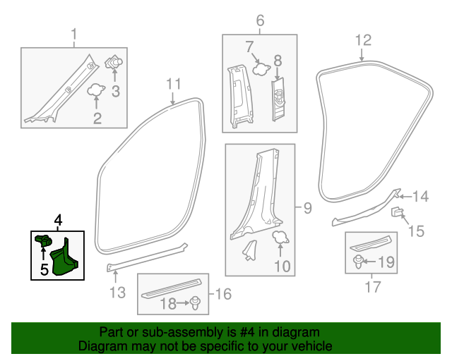62102-06120-A1 - Cowl Trim - 2015-2017 Toyota Camry | Sparks Parts
