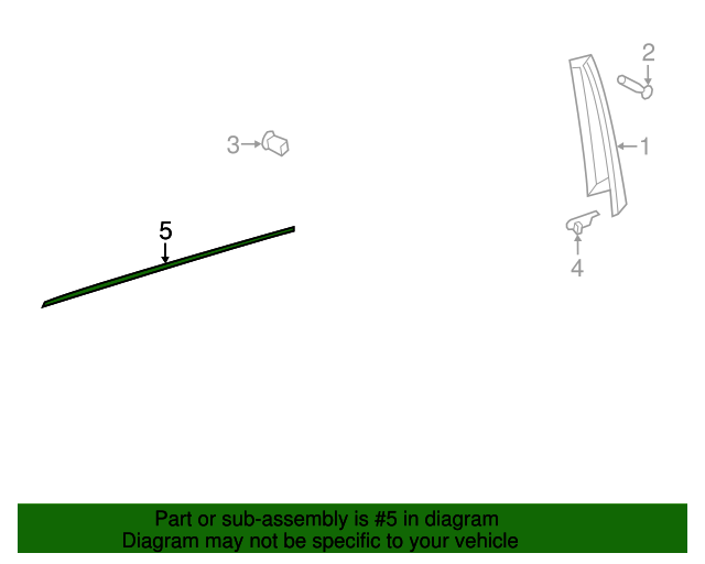 292-735-07-00 - Door Reveal Molding 2016-2019 Mercedes-Benz ...