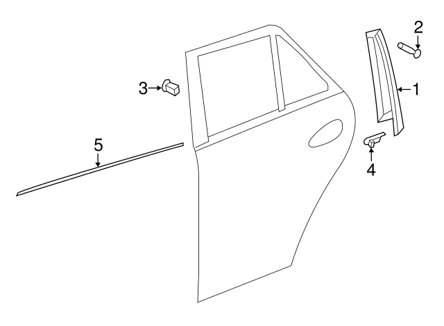 292-735-01-82 - Door Reveal Molding 2016-2019 Mercedes-Benz ...