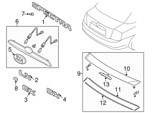 86310-2F600 - Nameplate - 2007-2009 Kia Spectra | Kia Auto Parts