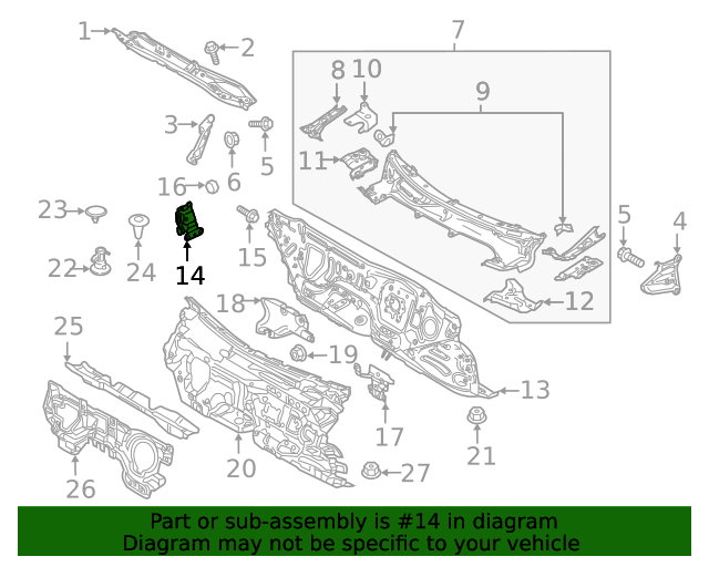 2014-2021 Mazda 6 Side Panel GJR9-56-531A | Florida Mazda Parts
