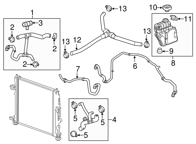 2013-2021 GM Radiator Surge Tank 22948113 | QuirkParts