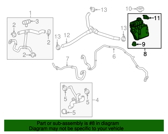 2013-2021 GM Radiator Surge Tank 22948113 | QuirkParts