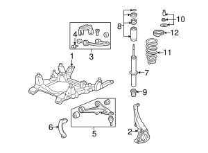 19168536 - Front Passenger Side Upper Suspension Control Arm Bracket ...