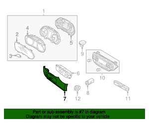 93712-G3000-XUG - Instrument Panel Trim Panel 2018-2020 Hyundai Elantra ...