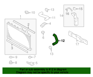 2008-2021 Subaru Lower Hose 45161AG010 | OEM Parts Online