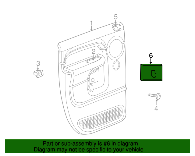 1998-2009 Mopar Window Switch 56007695AD | TascaParts.com