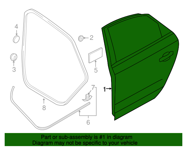 2012-2019 Volkswagen Passat Door Shell 561-833-056-C | OEM Parts Online
