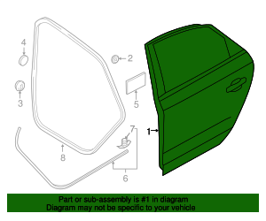 2012-2019 Volkswagen Passat Door Shell 561-833-056-C | OEM Parts Online