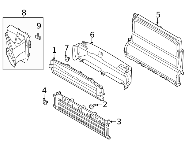 T2H45586 - Radiator Shutter Assembly 2020-2021 Jaguar | Land Leaping ...