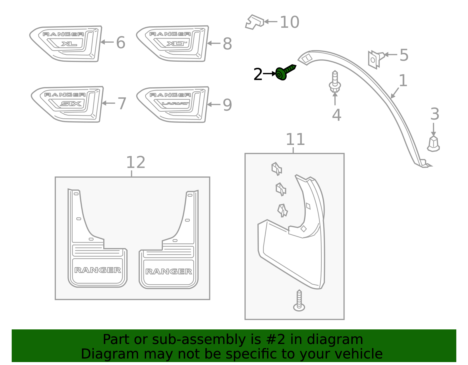 W709816-S450B - 2019-2024 Ford - Wheel Opening Molding Screw | My Ford ...