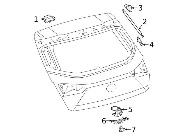 68945-76030 - Liftgate Support Strut Holder 2019-2024 Lexus ...