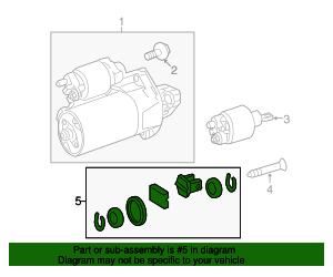 000-151-36-15 - Starter Motor Repair Kit 1990-2015 Mercedes-Benz ...