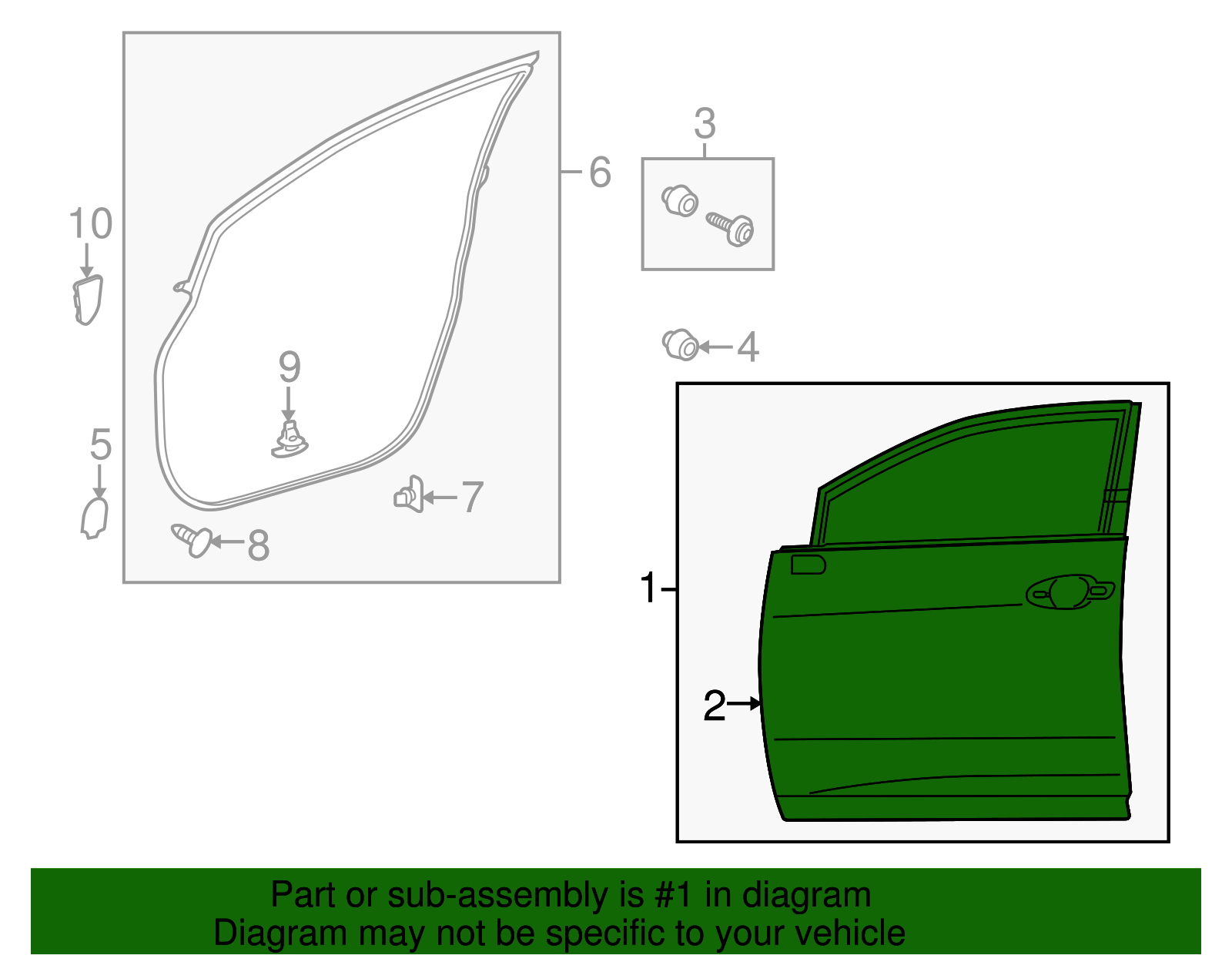 2010-2015 Lexus | Door Shell | 67001-0E070 | OEM Vehicle Parts