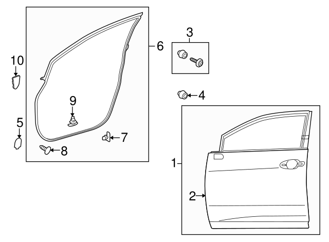 67862-0E030 - Door Weather-Strip 2010-2015 Lexus RX350 | Lexus of ...