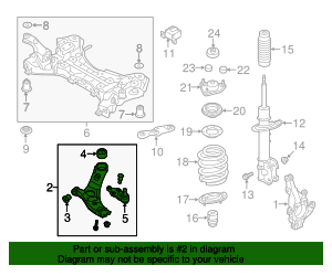 54501-2P201 - Lower Control Arm 2014-2015 Kia Sorento | Kia.Parts Store