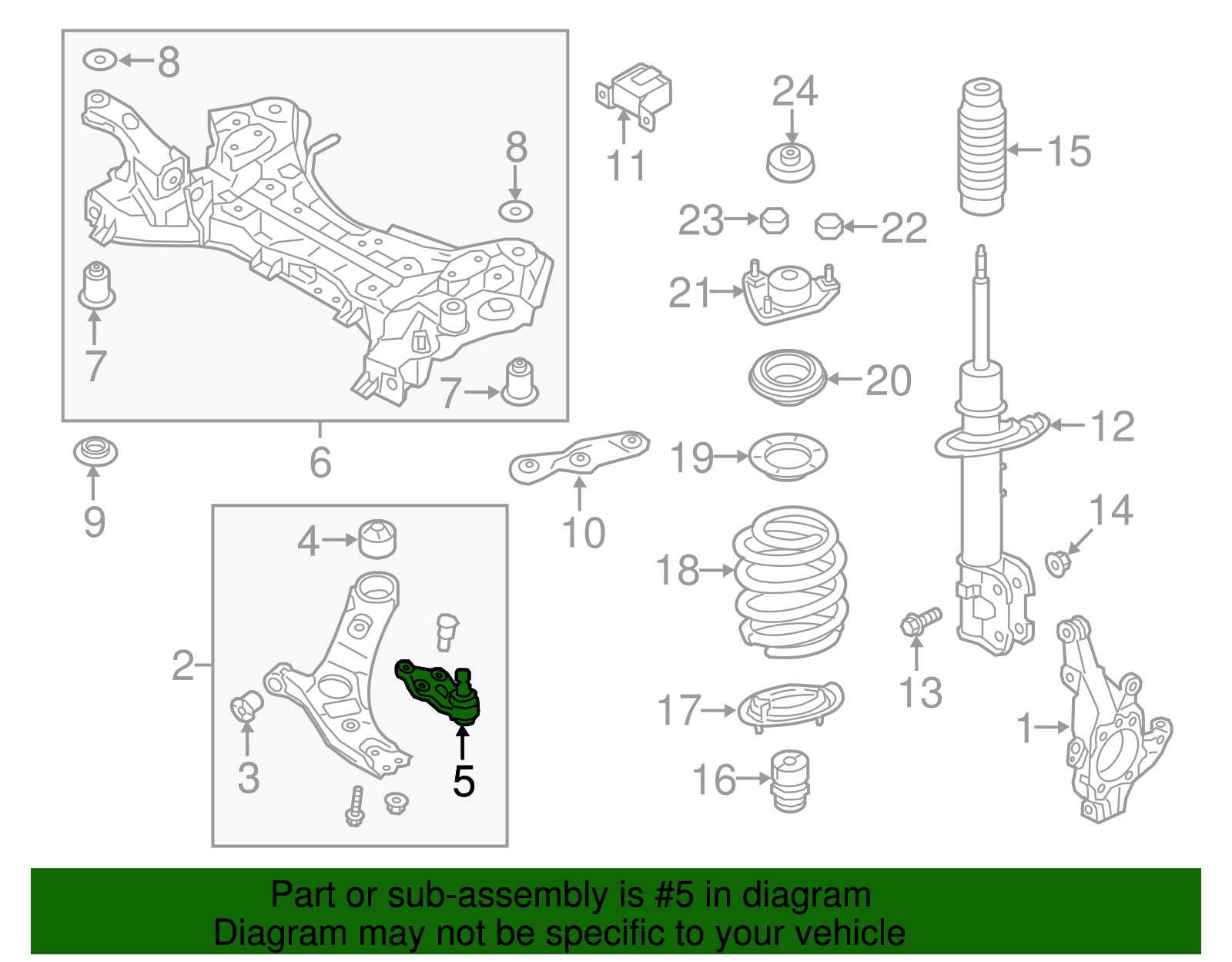 2014-2015 Kia Sorento Lower Ball Joint 54530-2P100 | Retail Performance ...