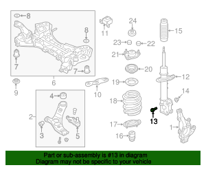 54645-2B000 - Strut Mount Bolt - 2014-2015 Kia Sorento | Kia Auto Parts