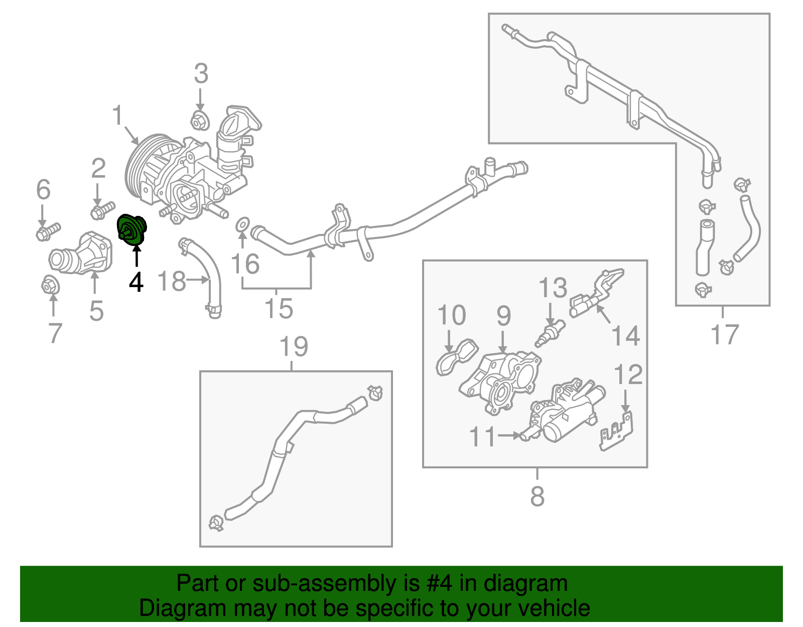 Hyundai - 25500-03HB0 - Thermostat - 2017-2024 Hyundai | OEM Hyundai ...
