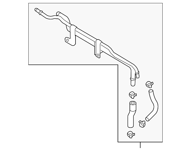 2017-2023 Hyundai Engine Coolant Pipe 25460-03HA0 | QuirkParts