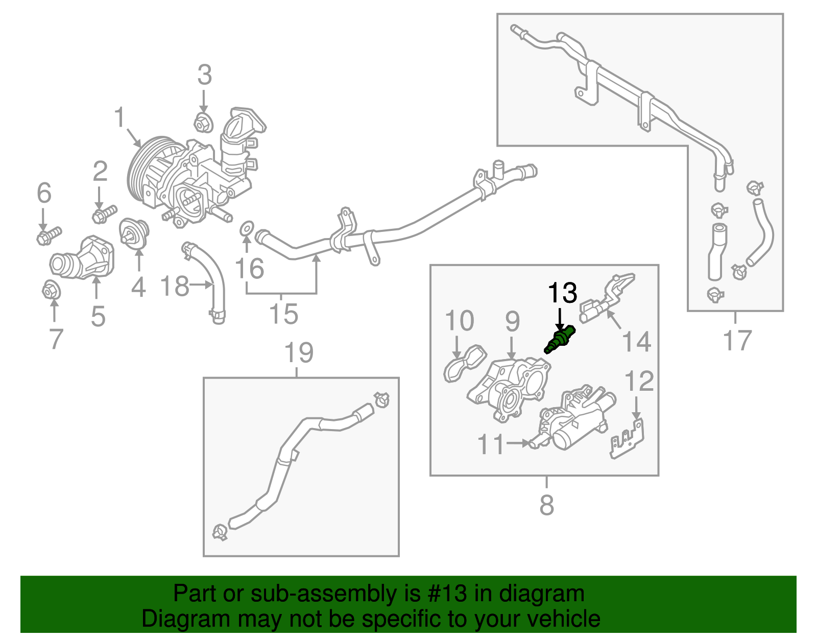 Genuine Coolant Temp Sensor for 2017-2025 Hyundai | Part# 39220-03HA0 ...