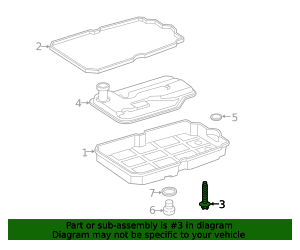 004-990-35-12 - Transmission Oil Pan Bolt - 2014-2023 Mercedes-Benz ...
