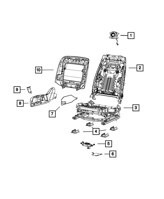 2011-2021 Mopar Front Seat Anchor Bolt Cover, Left 1UW25DX9AB | QuirkParts