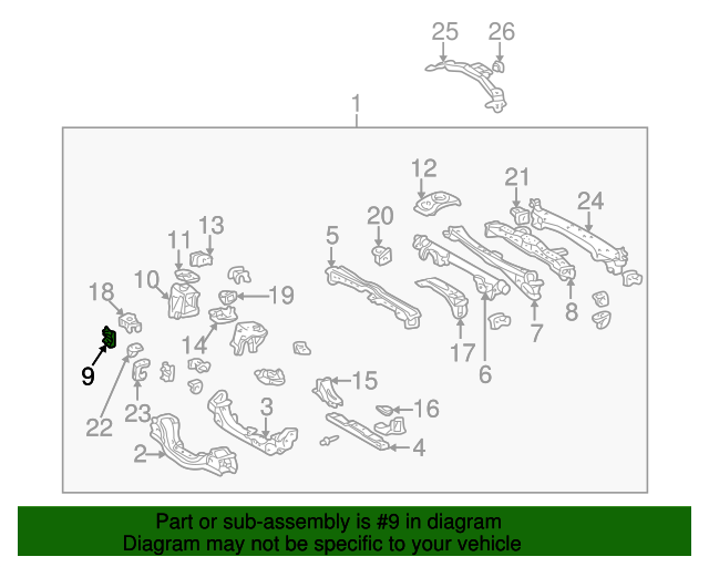 2000-2007 Toyota Front Plate 51035-0C010 | Toyota Parts