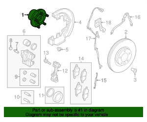 LR003157 - Hub & Bearing - 2008-2015 Land Rover LR2 | LandRoverLakeBluff