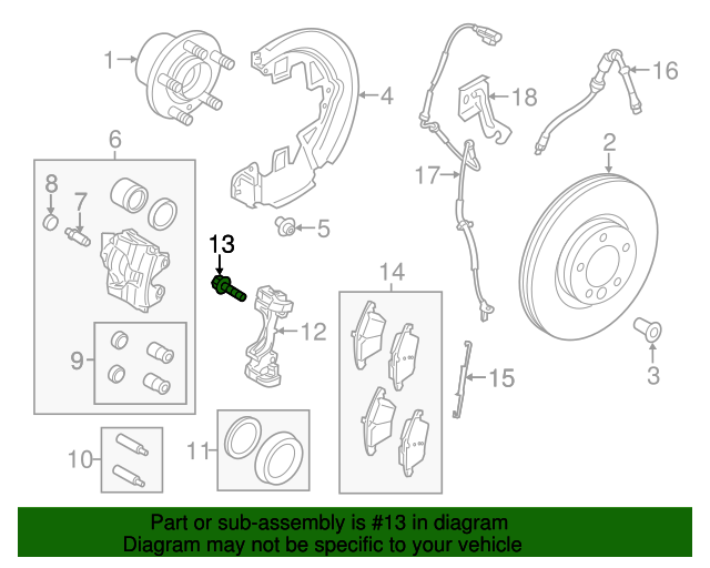 Genuine Caliper Support Mount Bolt for 2008-2015 Land Rover | Land ...