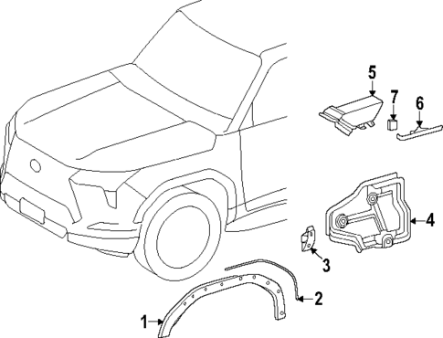Exterior Trim - Fender for 2024 Lexus GX550 | Discount Parts Monster