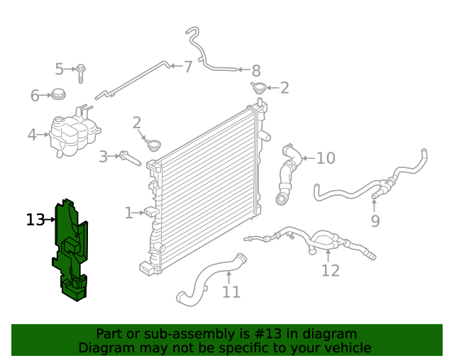 P1MZ-8348-D - Radiator Air Seal 2022-2023 Ford | AutoNationParts.com