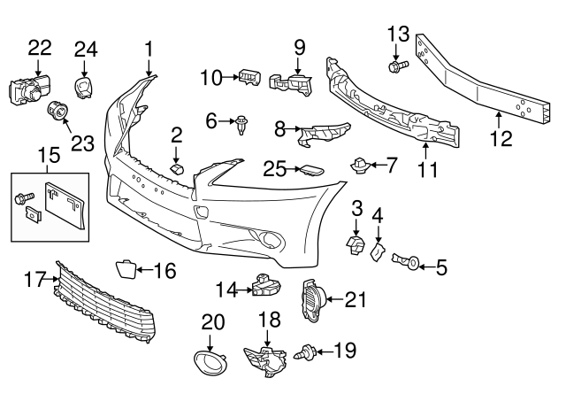 53141-30160 - Grille 2013-2015 Lexus | AutoNationParts.com