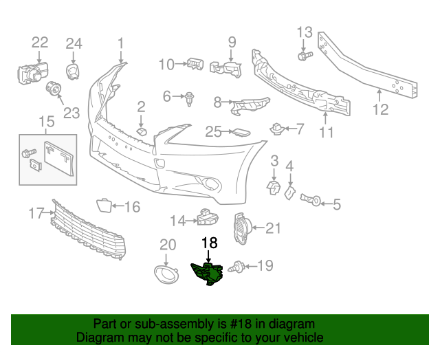 53141-30160 - Grille 2013-2015 Lexus | AutoNationParts.com