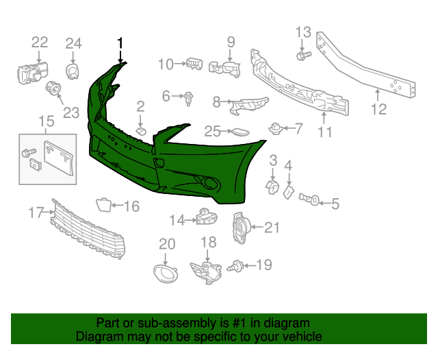 Lexus OEM Bumper Cover Part# 52119-3A965 | OEM Vehicle Parts