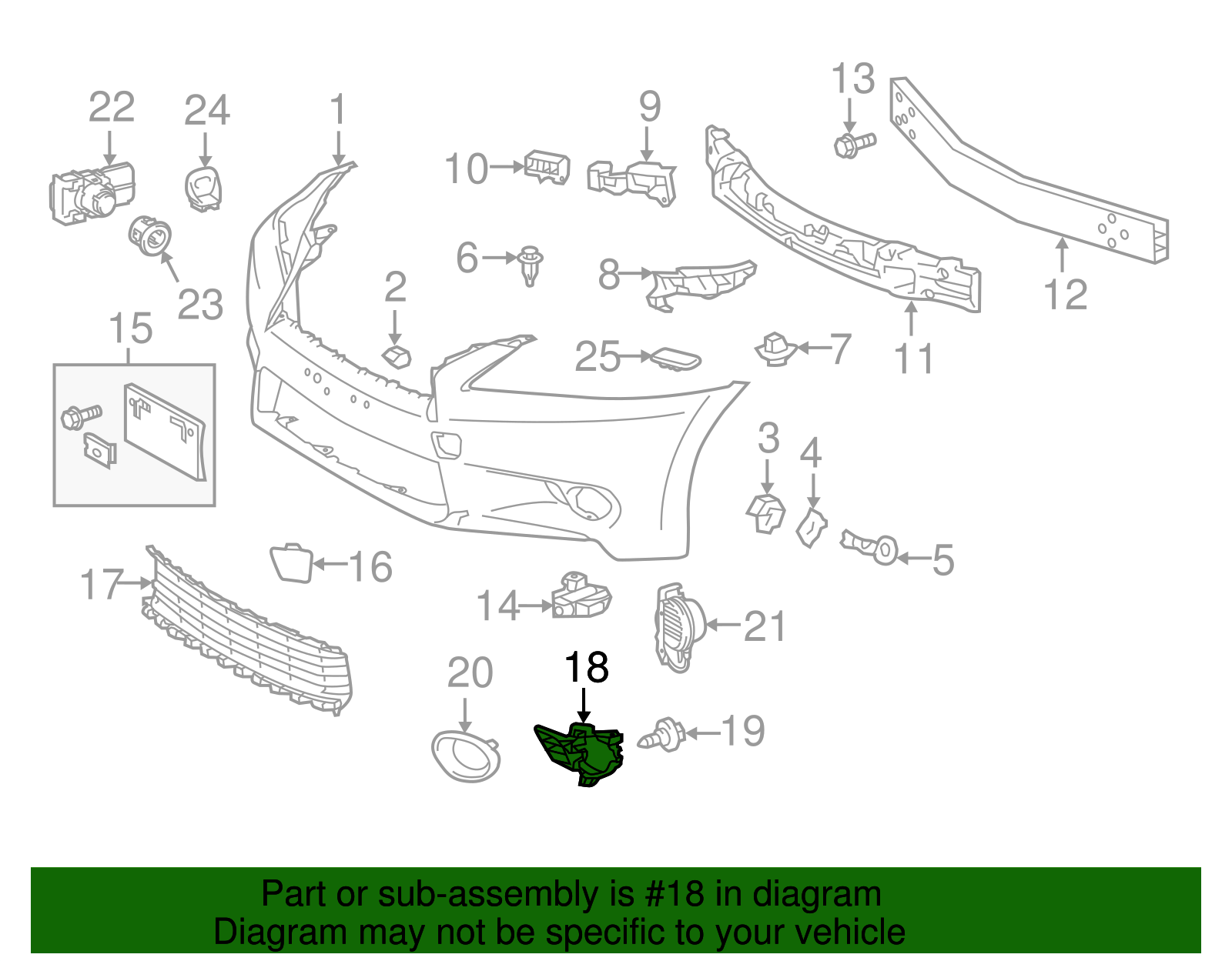 2013-2015 Lexus Outer Grille 53141-30160 | OEM Parts Online