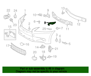 52536-30220 - Side Retainer 2013-2015 Lexus | Longo Lexus Parts
