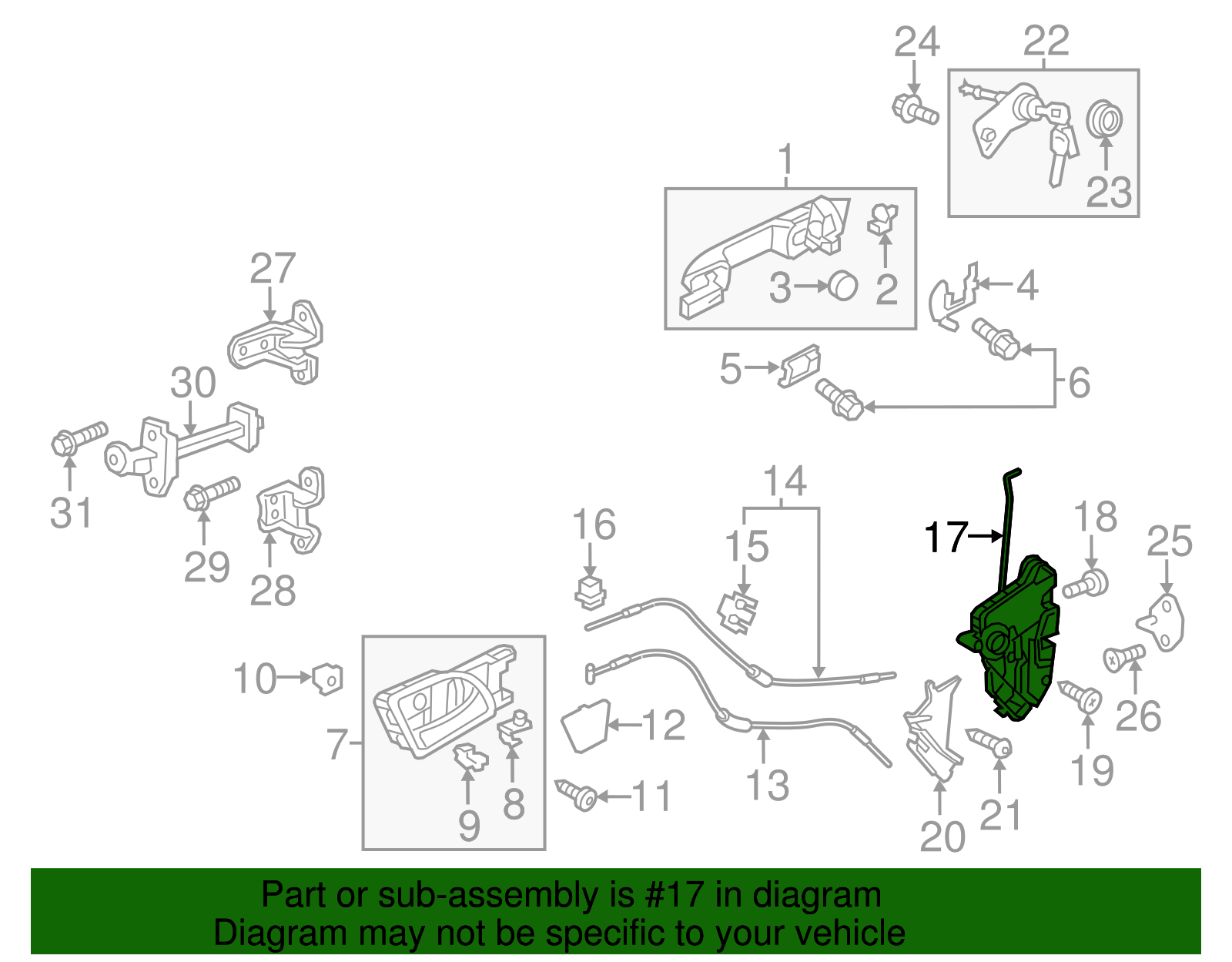 72150-TK8-A02 - Lock Actuator 2011-2017 Honda Odyssey | Honda Parts Online