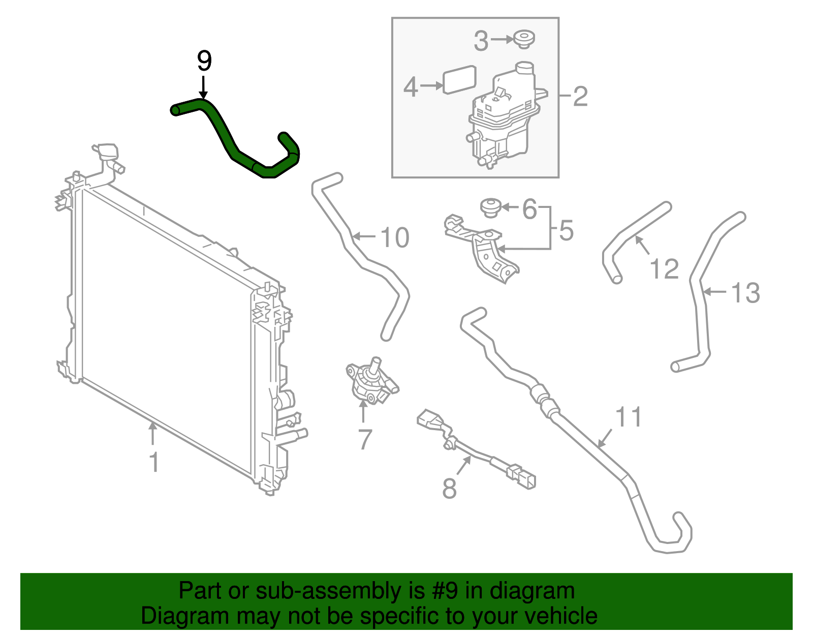 2018-2025 Toyota Drive Motor Inverter Coolant Line G9227-06041 | Toyota ...