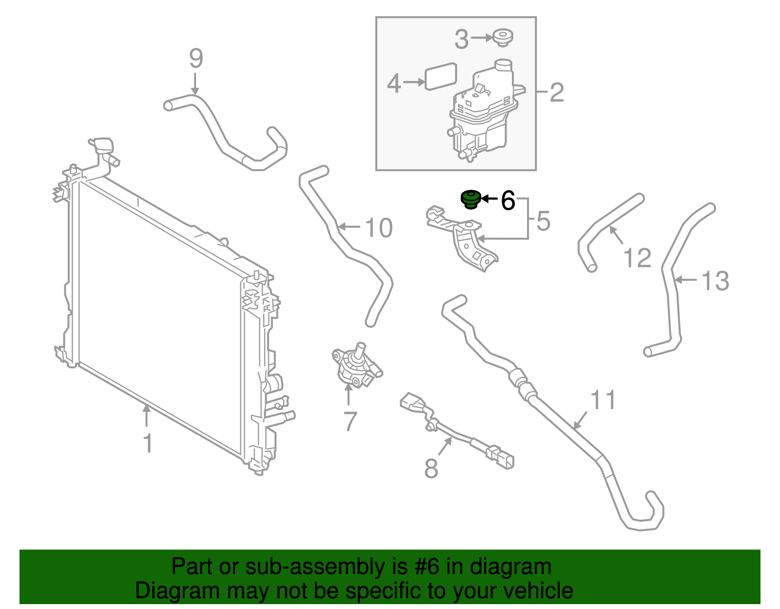 1992-2025 Toyota Reservoir Grommet 90480-18010 | Toyota Parts Center